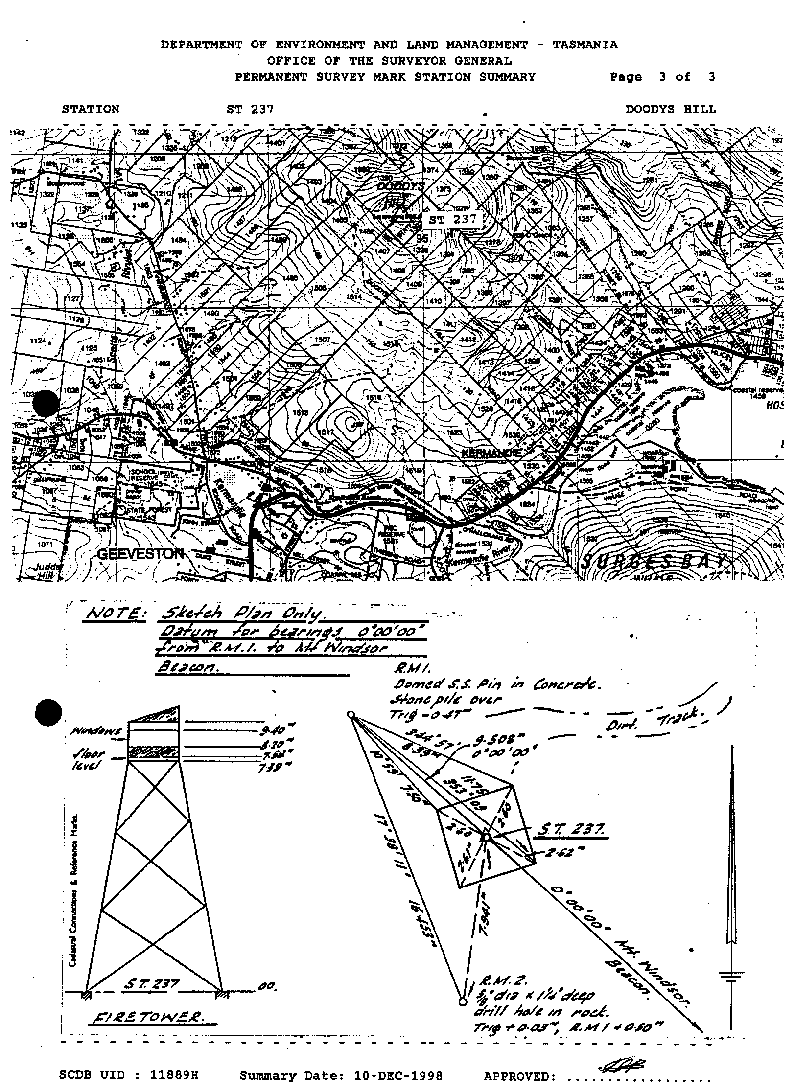 Survey Control Marks: Plan Images for Site ST237